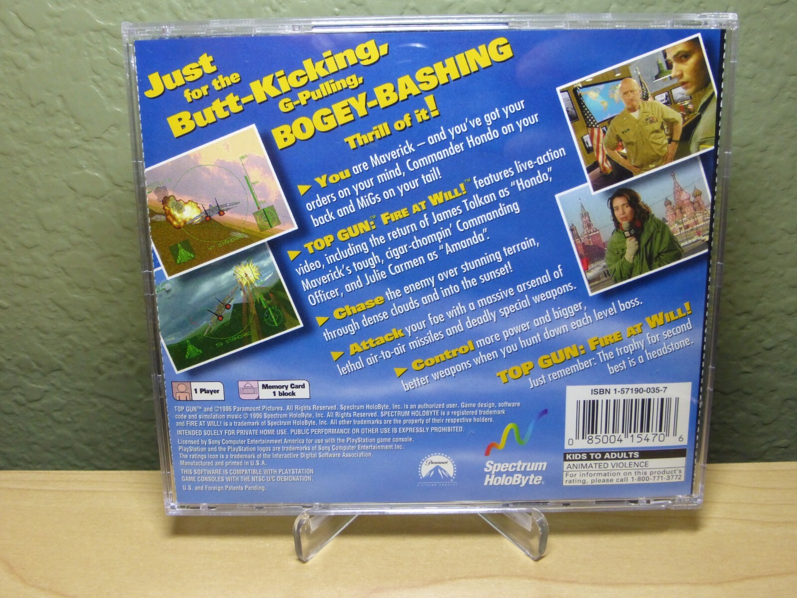 Top Gun: Fire at Will! (Sony PlayStation 1, 1996) PS1 Black Label | eBay