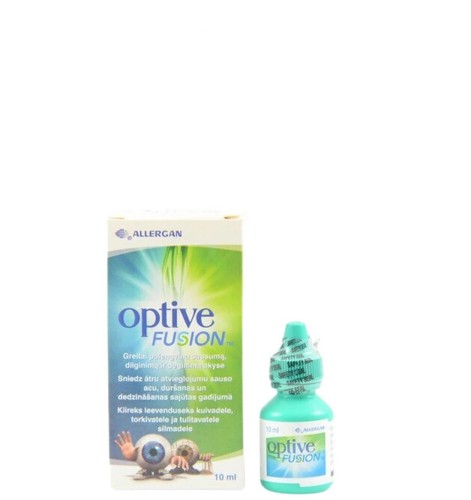 Optive Fusion eye drops, 10 ml suitable for use with all contact lenses ...