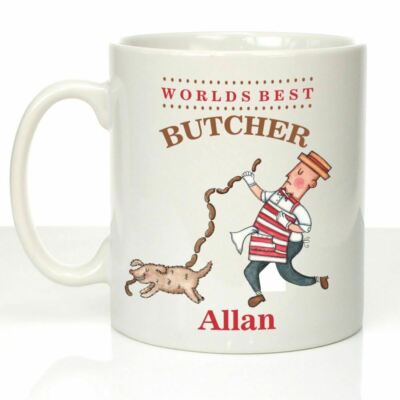 Personalised Male Butcher Keepsake Mug. Worlds Best Butcher Cup ...