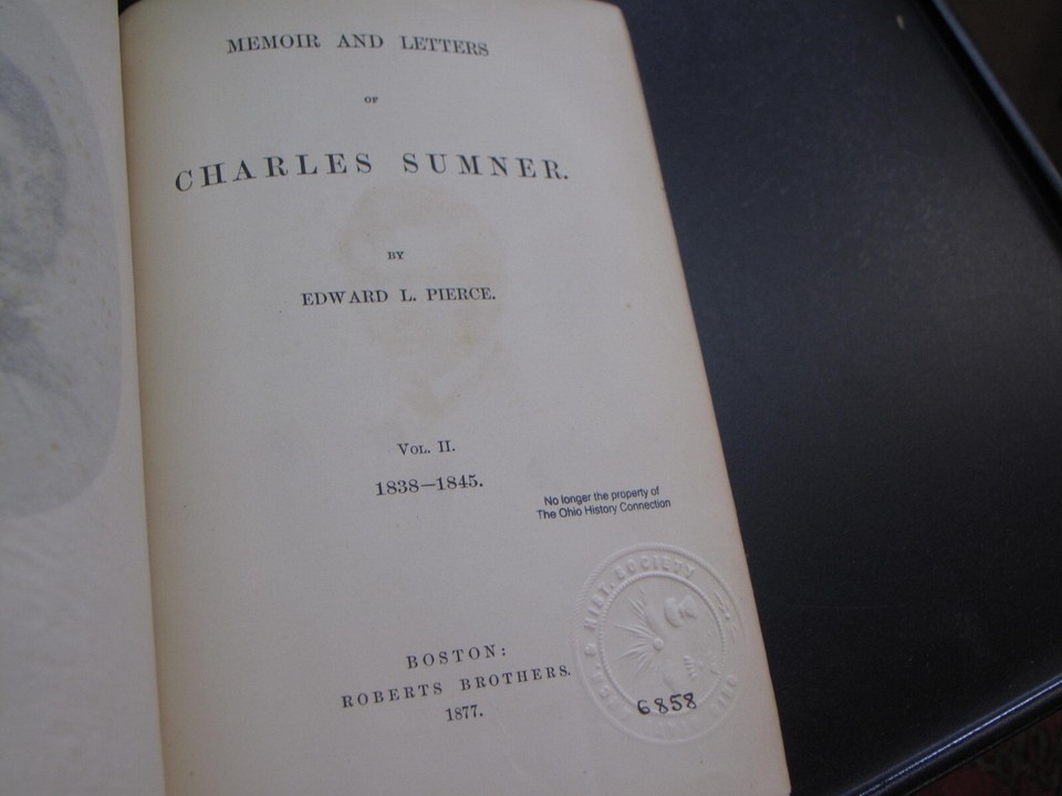 2 V (of 4) Memoir Letters Charles Sumner Biography Personal ...