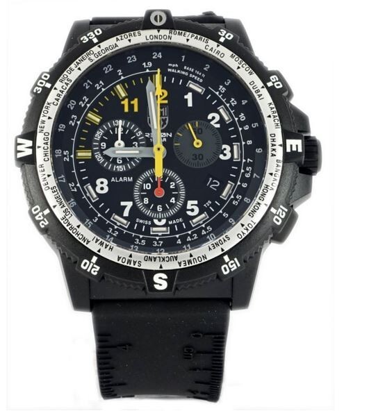 Luminox Men's Quartz Date Indicator Black Polyurethane Watch 48MM 8842 ...