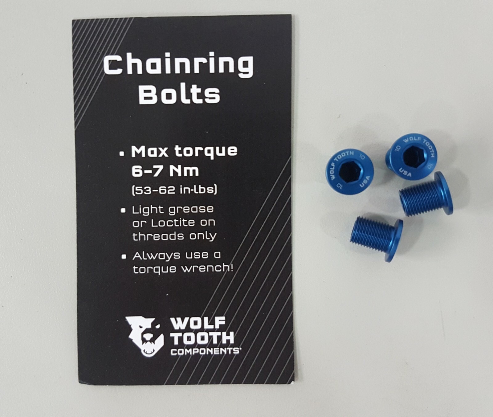 Wolftooth Set of 4 Chainring Bolts for M8 threaded chainrings 10mm Long ...