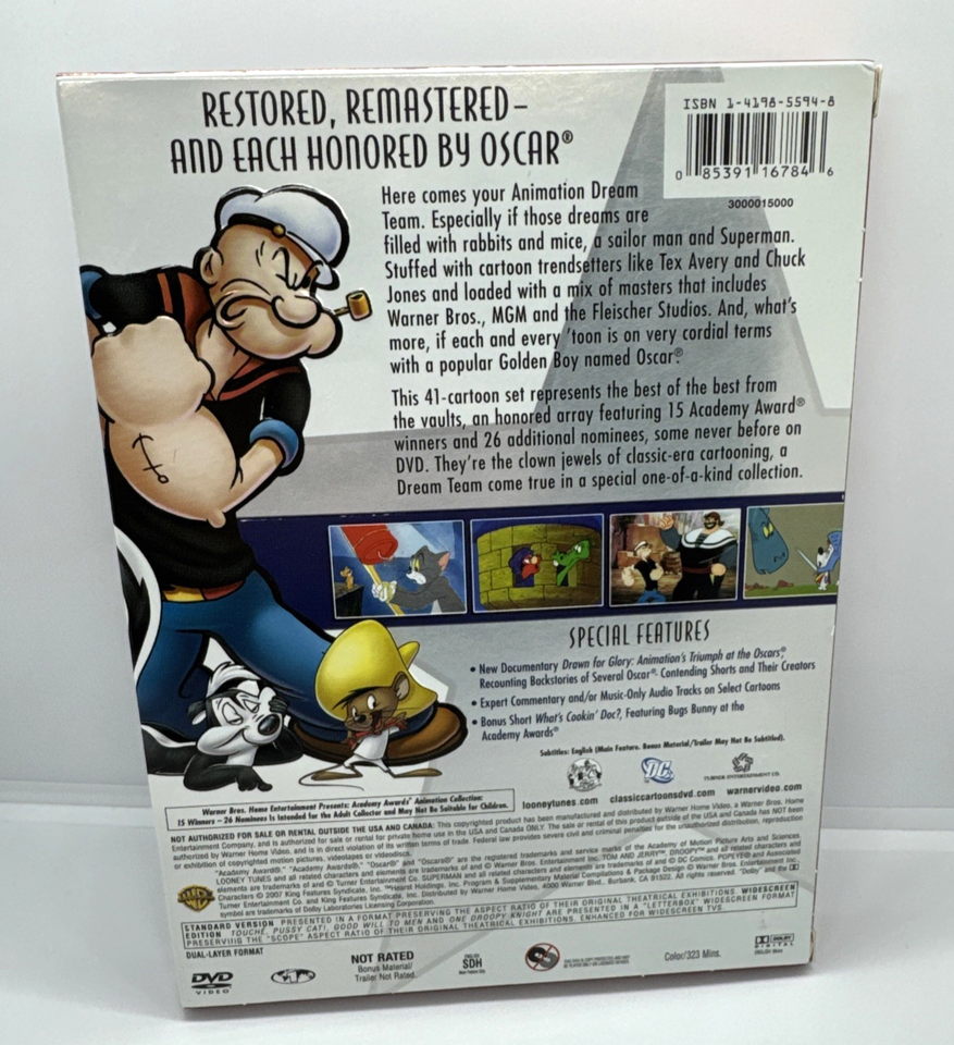WB: Academy Awards Animation Collection (DVD, 2008, 3-Disc Set) Looney ...