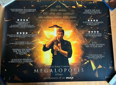 Megalopolis UK quad cinema poster (2024 Francis Ford Coppola, Adam ...