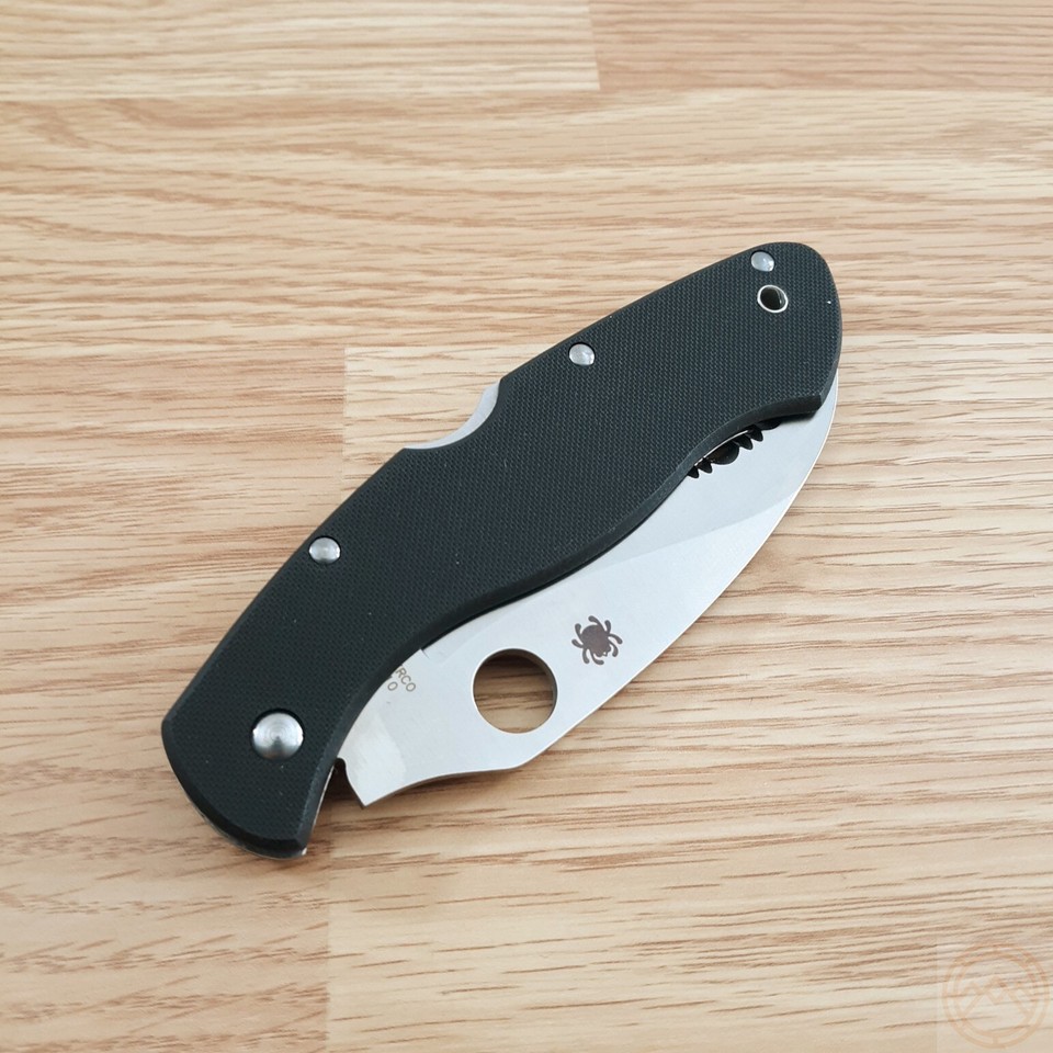 Spyderco Civilian Folding Knife 4.25 VG-10 Steel Serrated Blade Black ...