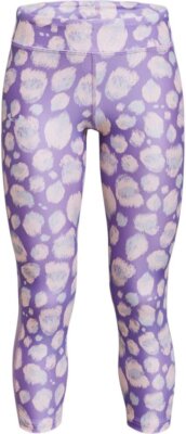 Under Armour Girls HeatGear Armour Printed Ankle Crop , Planet Purple ...