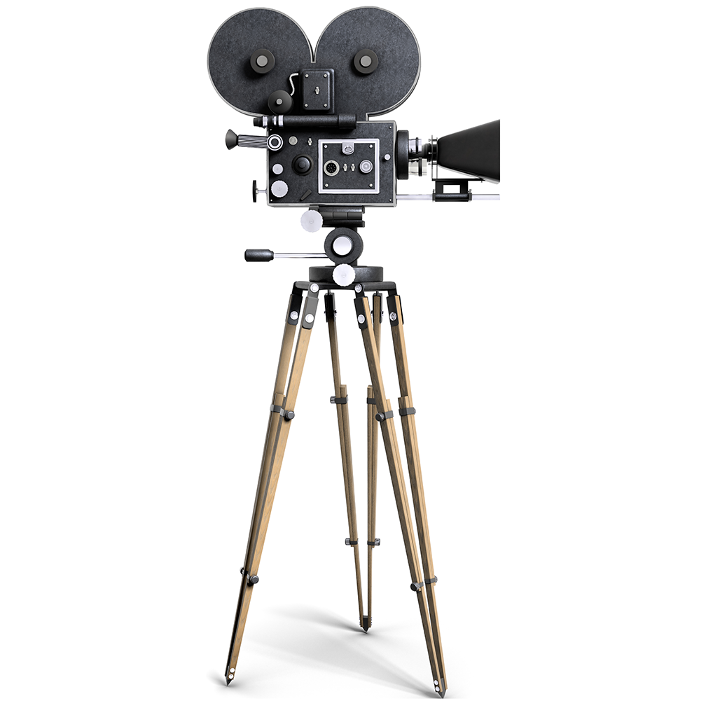 SP12147 Old Fashioned Movie Camera Movie Set Prop Cardboard Cutout ...
