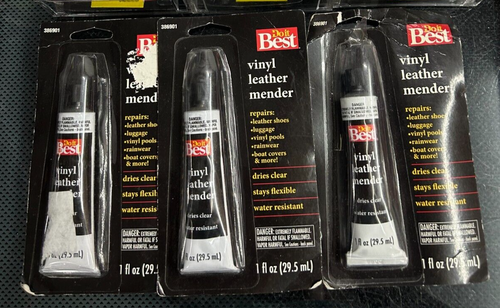 3-pack lot Do it Best 1 Oz. Clear Vinyl & Leather Mender Repair ...