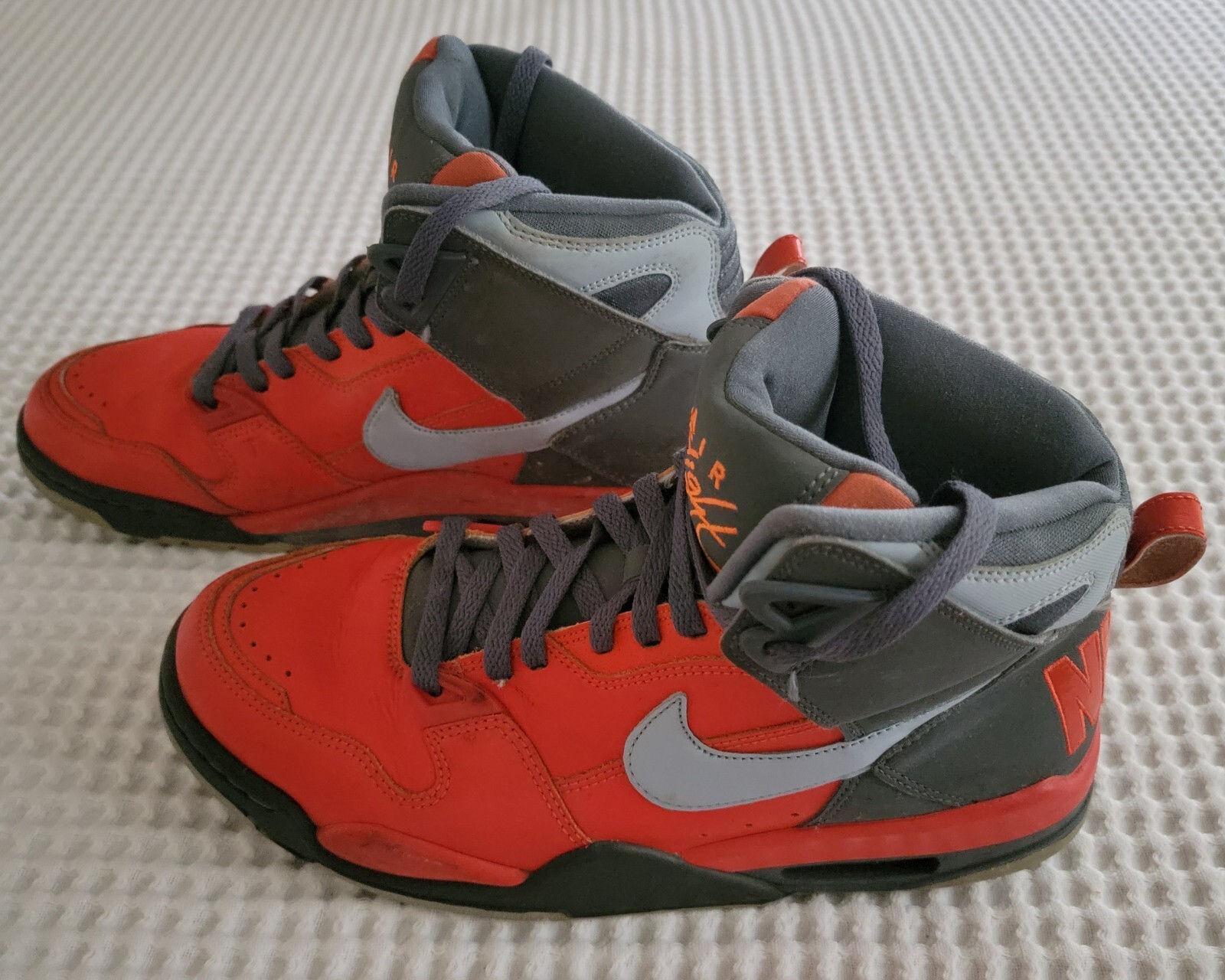 Size 9.5 - Nike Air Flight Condor High Orange Grey for sale online | eBay