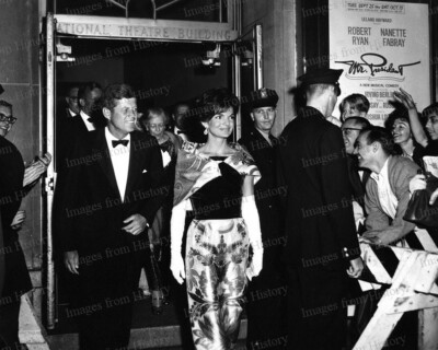 8x10 Print John F. Kennedy & Jackie National Theatre Mr. President ...