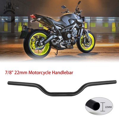 Yamaha MT07 7/8" 22mm Rise Drag Handlebar Black Tracker Style ...