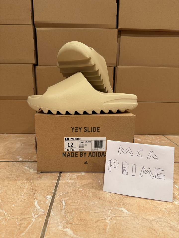 Adidas Yeezy Slide Bone Sizes 7-13 FZ5897 (100% Authentic With Receipt ...