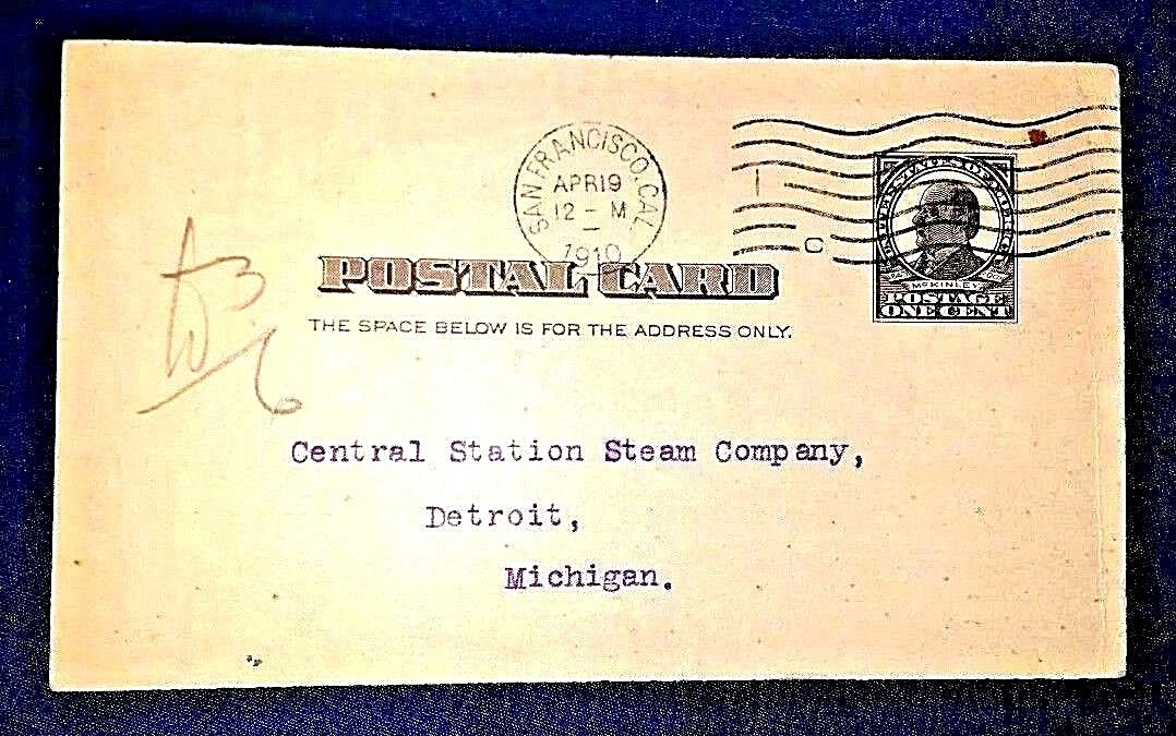 One Cent Postcard with Seal Of United States & President McKinley ...