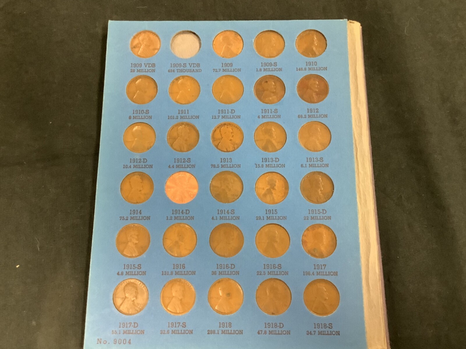 Nearly Complete Lincoln Wheat Cent Set 1909-1958! (Just missing the ...