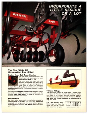 1990 White 445 Disc Chisel - Original Print Advertisement (8in x 11in ...