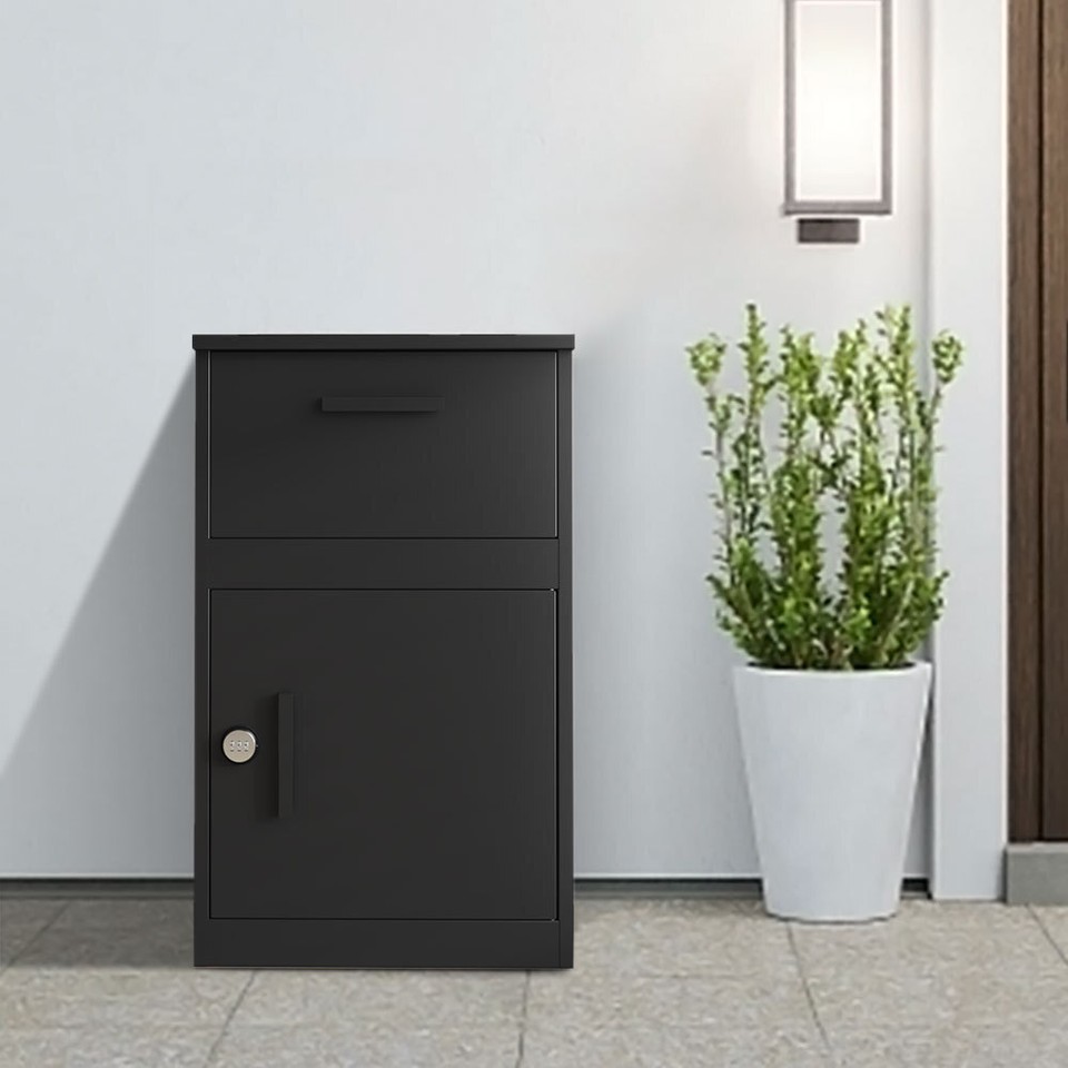 3.7FT Ex-Large Parcel Delivery Drop Box Lockable Outdoor Storage Letter ...