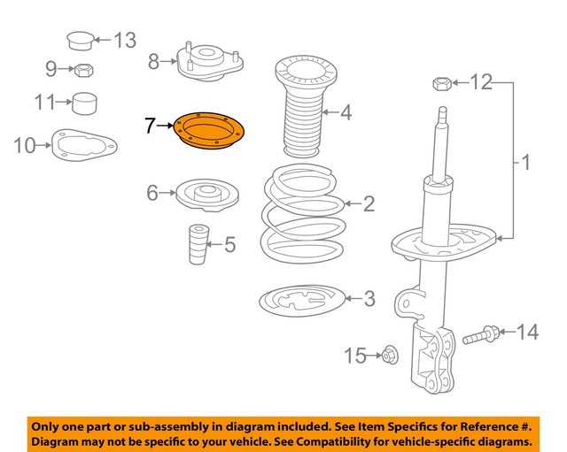 48619-28010 Toyota Bearing Strut Mounting RH 4861928010 Genuine for ...