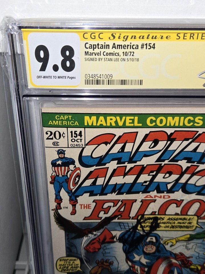 Captain America #154 CGC SS Signature Autograph STAN LEE 1st Full Bucky ...