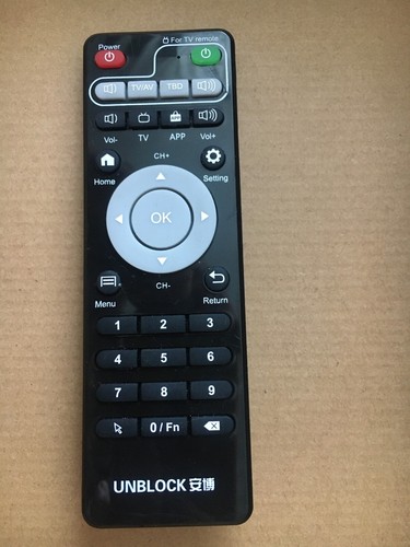 Remote / Télécommande Unblock Tech TV Box UBOX3 UBOX4 BT S800 S900 16G ...