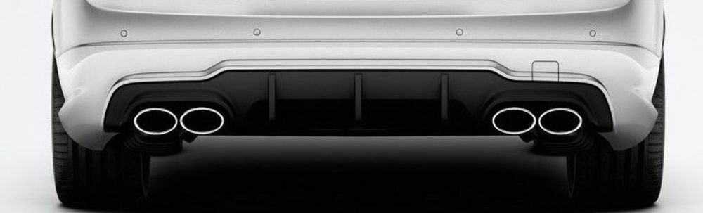 12-14 W204 MERCEDES C63 AMG Rear Bumper Cover Air Diffuser Molding ...