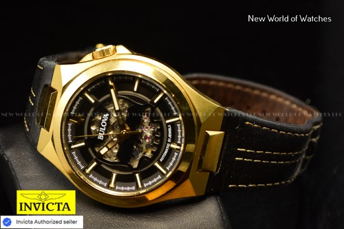 Bulova Men's Maquina 46MM Skeleton Luminous Black Automatic Watch ...