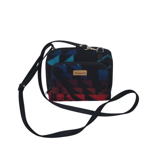 Pendleton Wool Crossbody Bag – Geometric Red & Blue Pattern Utility ...