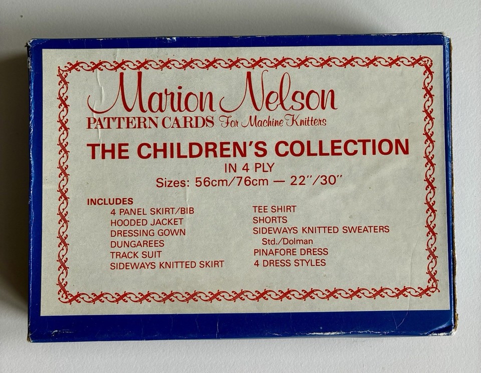 Marion Nelson Knitting Machine Basic Pattern Cards - Skirt and Children ...