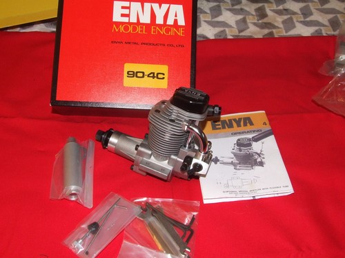 NIB ENYA 90 FOUR STROKE R/C AIRPLANE ENGINE WITH MUFFLER & TOOLS | eBay