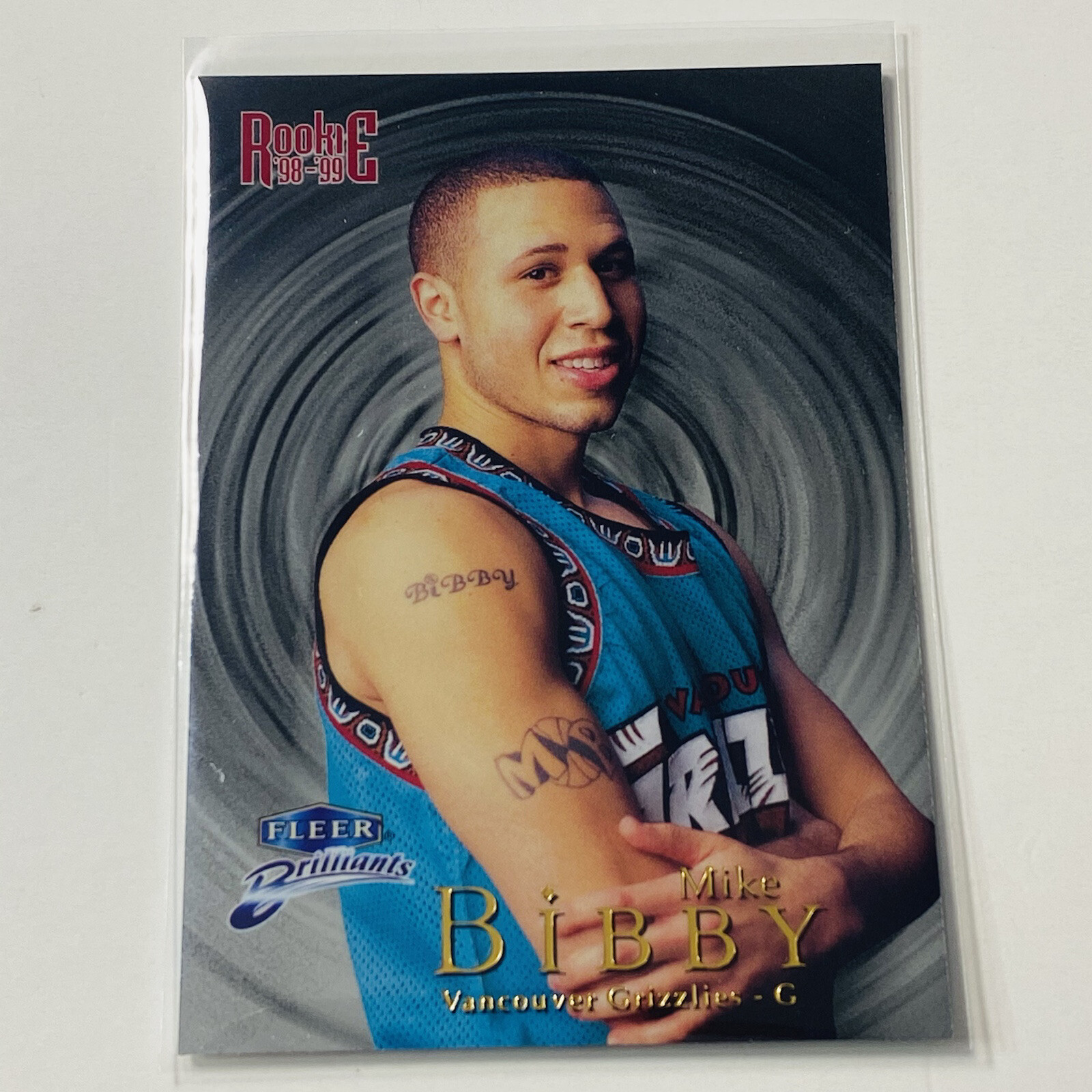 1998-99 Fleer Brilliants Mike Bibby Rookie Card #102 Vancouver ...