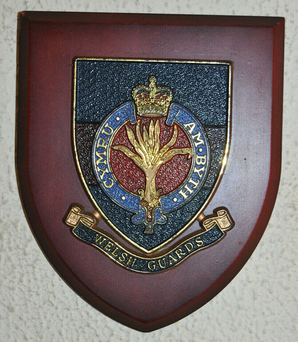 Welsh Guards regimental mess wall plaque crest shield British Army ...