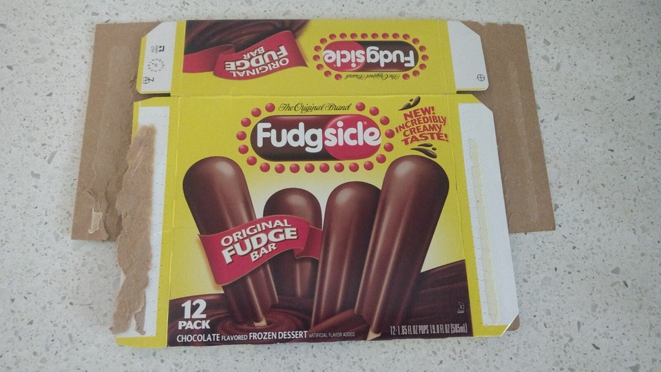Vintage Food Packaging '04 FUDGSICLE Snack Box Non Character POPSICLE ...