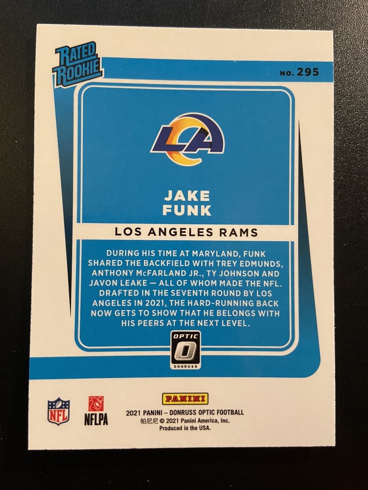 2021 Donruss Optic Rated Rookie Jake Funk #295 Rams Football Card | eBay