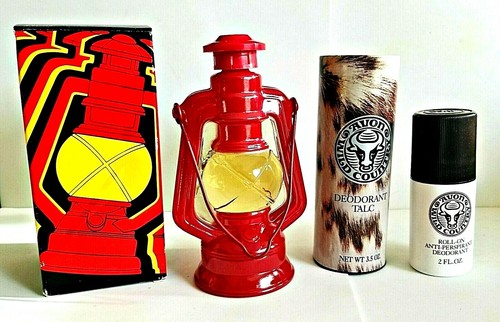 NIB Avon RED COUNTRY LANTERN Wild Country After Shave Decanter, TALC ...