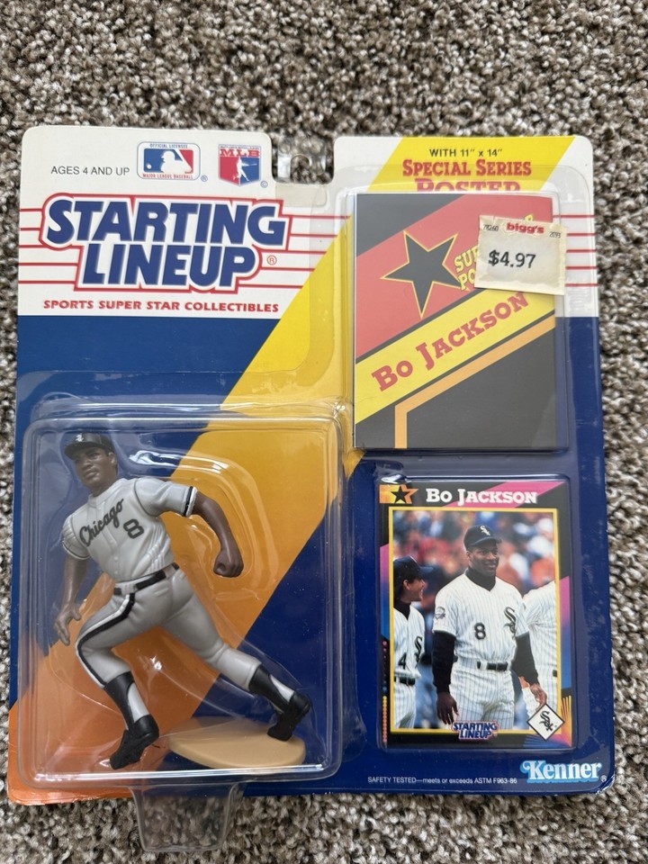 1992 Edition Bo Jackson Starting Lineup With Poster & Card MLB Chicago ...
