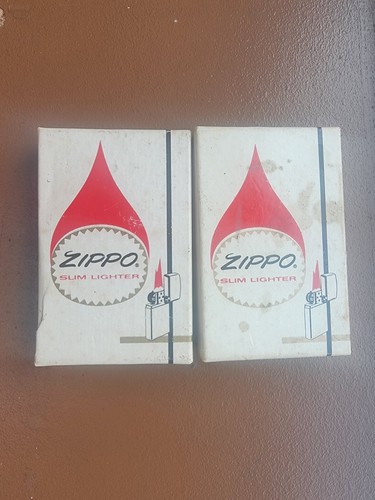 **LOT OF 2** Vintage EMPTY Zippo Slim Box - Two MT Zippo Slim Boxes | eBay