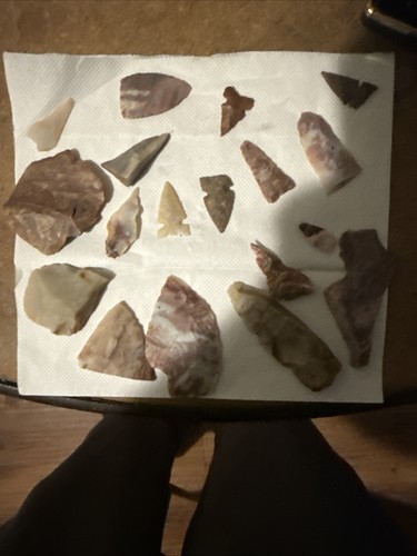 Vintage Flint/Chert Arrowhead Spear Point Hand-Chipped Native Style ...