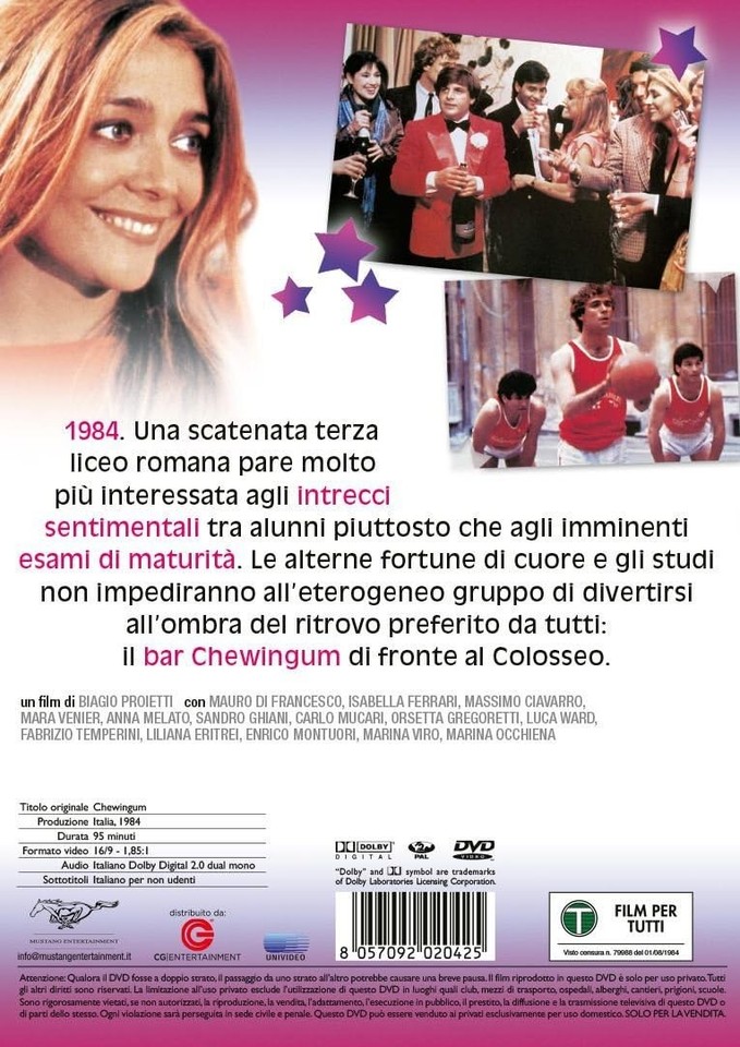 Chewingum (DVD) Mauro Di Francesco Isabella Ferrari Massimo Ciavarro ...
