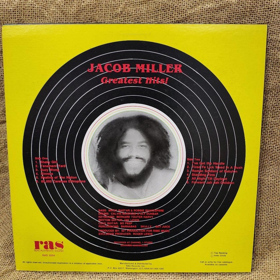 Jacob Miller Greatest Hits Reggae LP RAS Record Album Classic Hits | eBay