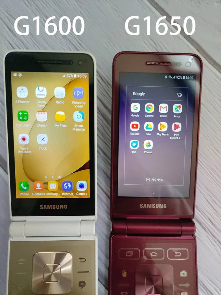 Samsung Galaxy Folder2 G1600 G1650 G160N Unlocked 4G Andorid 16G Flip ...