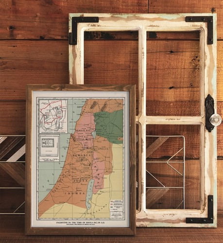 1916 Map Palestine in the Time of Christ Christianity Israel Wall Art ...