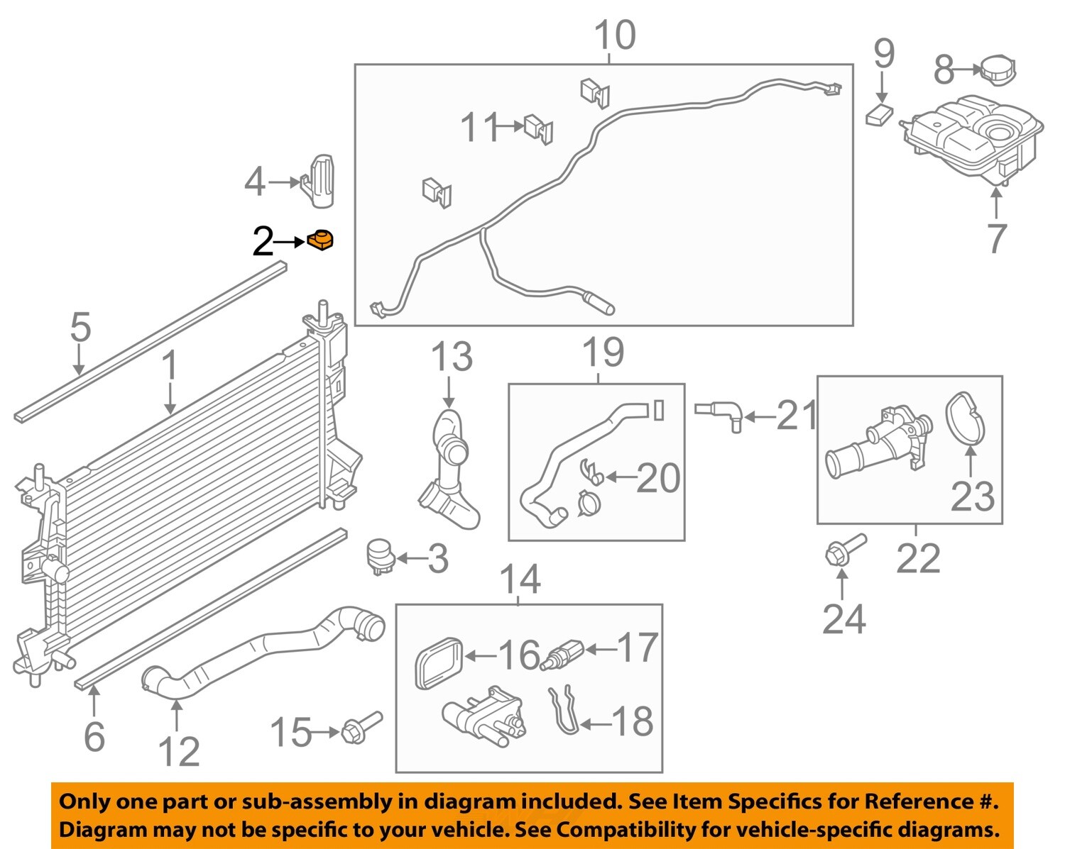 Ford OEM Turbocharger Intercooler Insulator CV6Z8125A Image 2 for sale ...