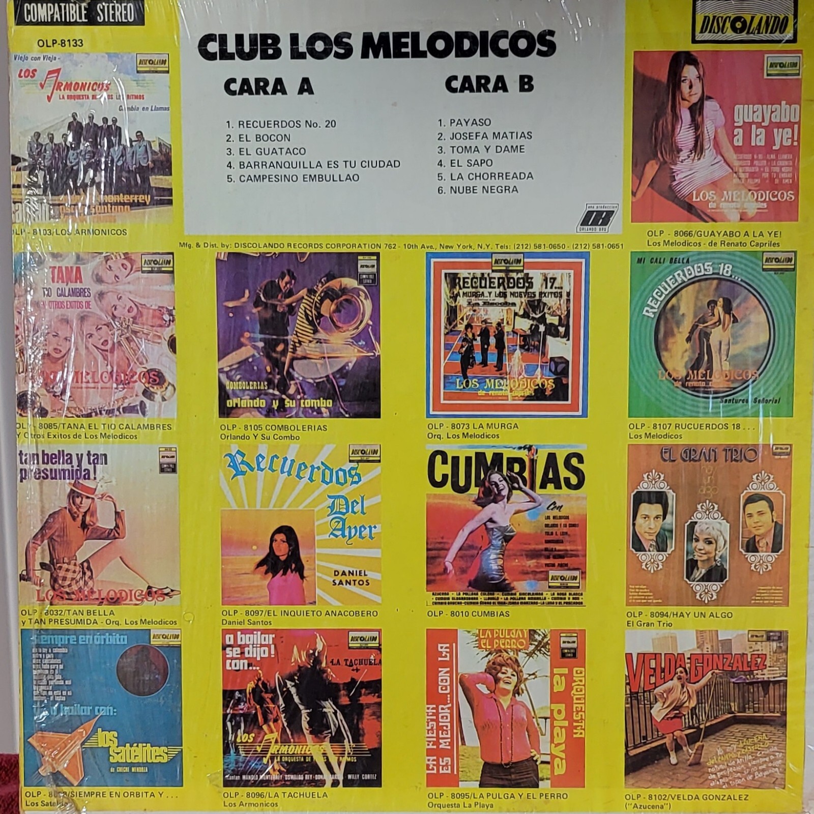Orquesta Los Melodicos Recuerdos No.OLP 8133 LP VG+ Venezuela | eBay