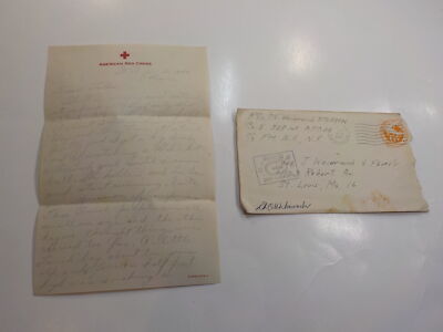 WW2 Letter 1944 G.I. Hit French Girl With Snow Ball 328th Infantry ...