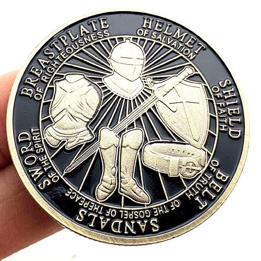100PCS Ephesians 6:13-17 Challenge Coin Put On The Whole Armor of God ...