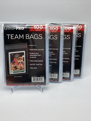 Ultra Pro Resealable Team Bags 4 Packs of 100 Team Bags, 400 Total | eBay