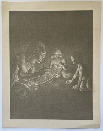 Nemesio Canchani Dibujos Tainos Ceremonial Making Dujo Children Puerto ...