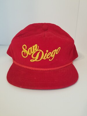 San Diego AMA PRO Corduroy Vintage Hat RED | eBay UK