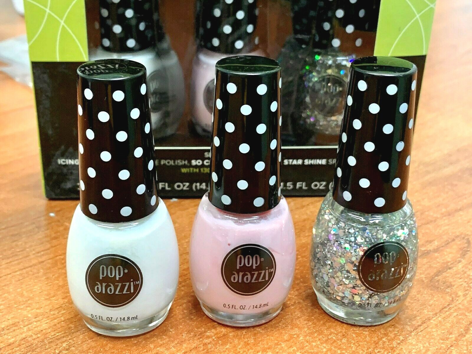 Pop-arazzi Nail Polish "French Manicure set" .5fl White Pink Sparkle | eBay