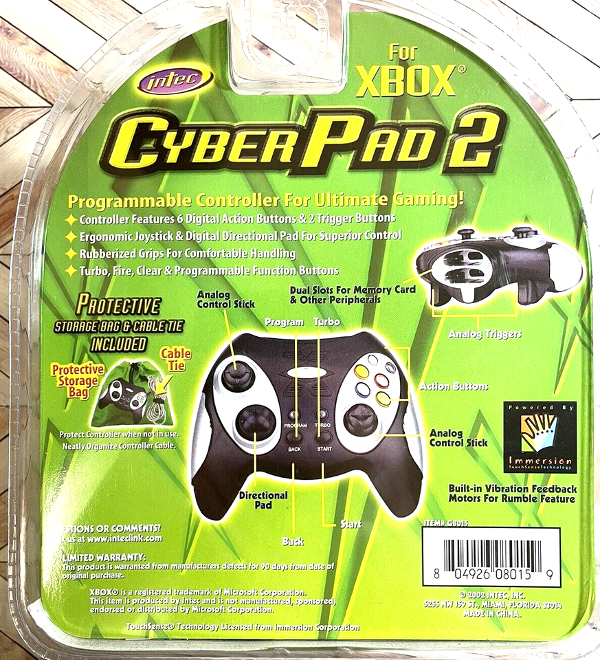 Intec Cyber Pad 2 Video Game Programmable Controller For Xbox ...