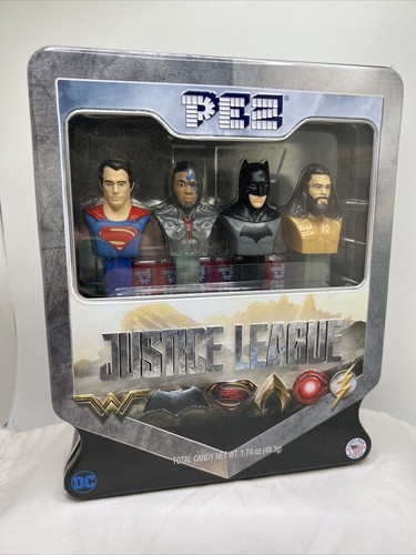 DC Comics Justice League PEZ Gift Set Superman Cyborg Batman Aquaman ...